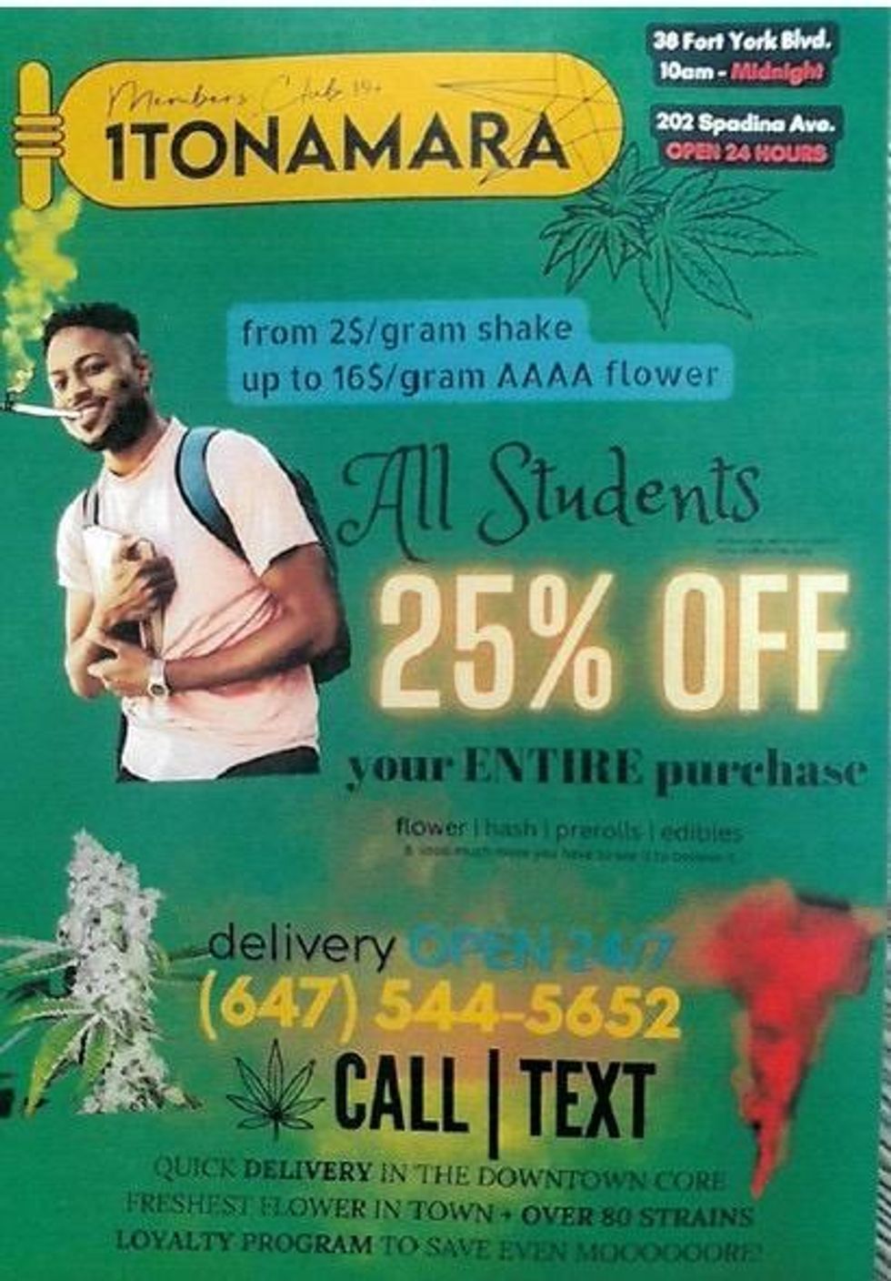 Toronto Police Raided An Illegal Pot Shop After Finding Discount Flyers toronto-police-raided-an-illegal-pot-shop-after-finding-discount-flyers