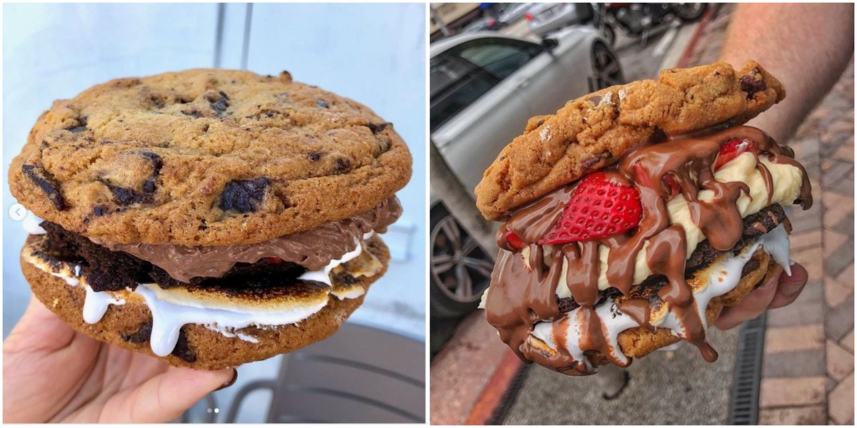 Tasty Beach Cafe Miami Cookie Burger Is A Massive & Sweet Dessert - Narcity