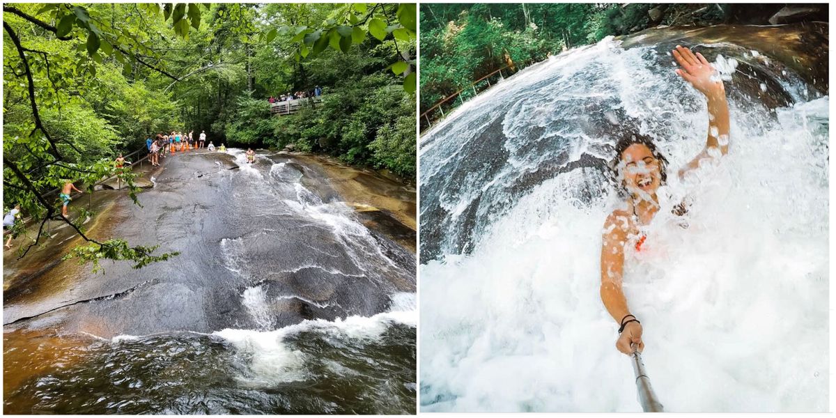 Sliding Rock North Carolina Is An Incredible Natural Water Park - Narcity