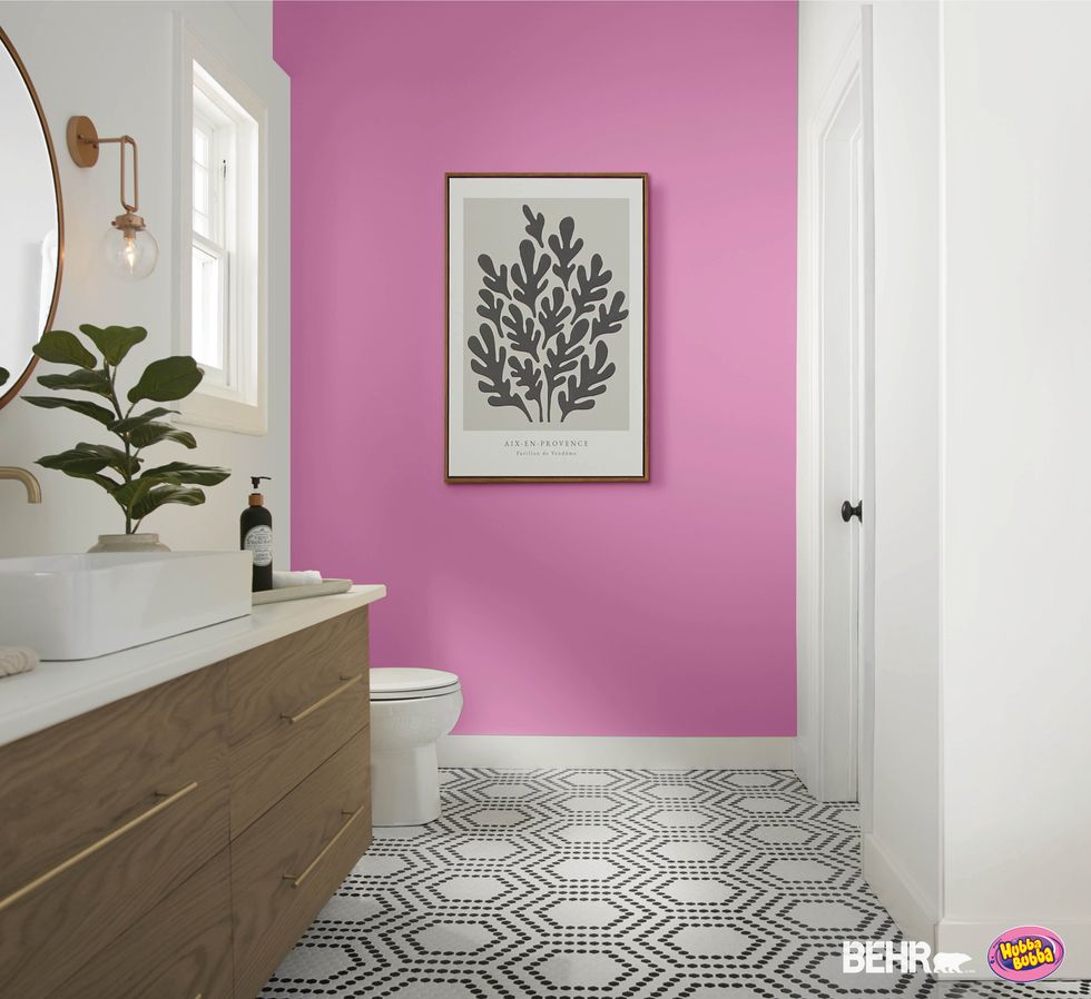The first-ever Hubba Bubba® Pink by BEHR® paint colour is here & it’s a ...